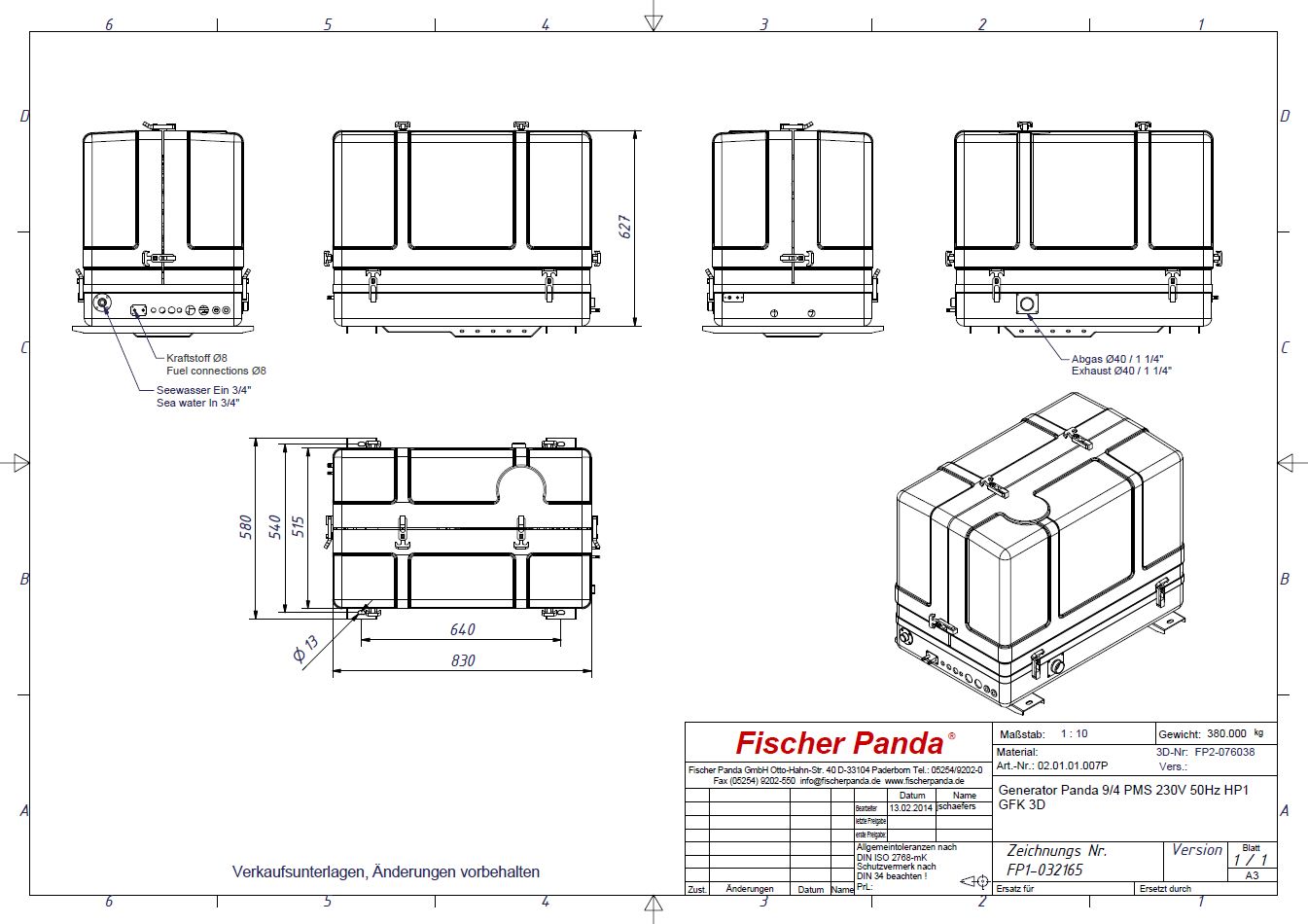 Marine AC Heavy Duty Generators from Fischer Panda UK